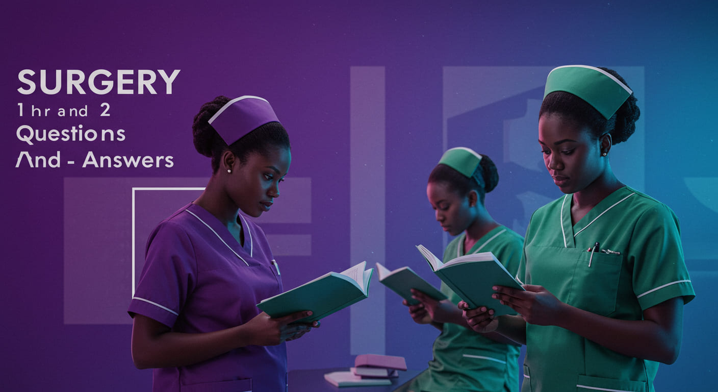 Surgery 1 and 2 Questions and Answers - Nurses Revision