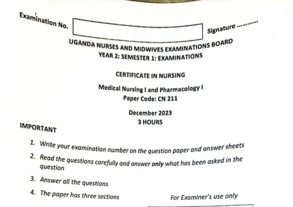 Medicine & Pharma UNMEB 2023 Answers - Nurses Revision